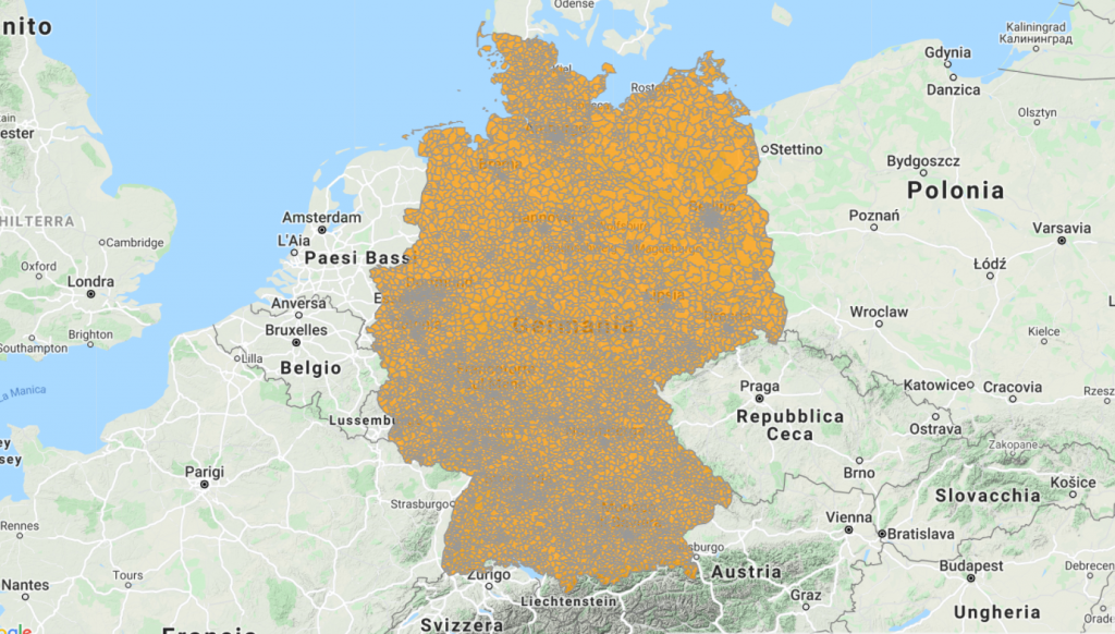 Cartography of ZipCode – Europe - UrbiStat - Geomarketing & Market Research